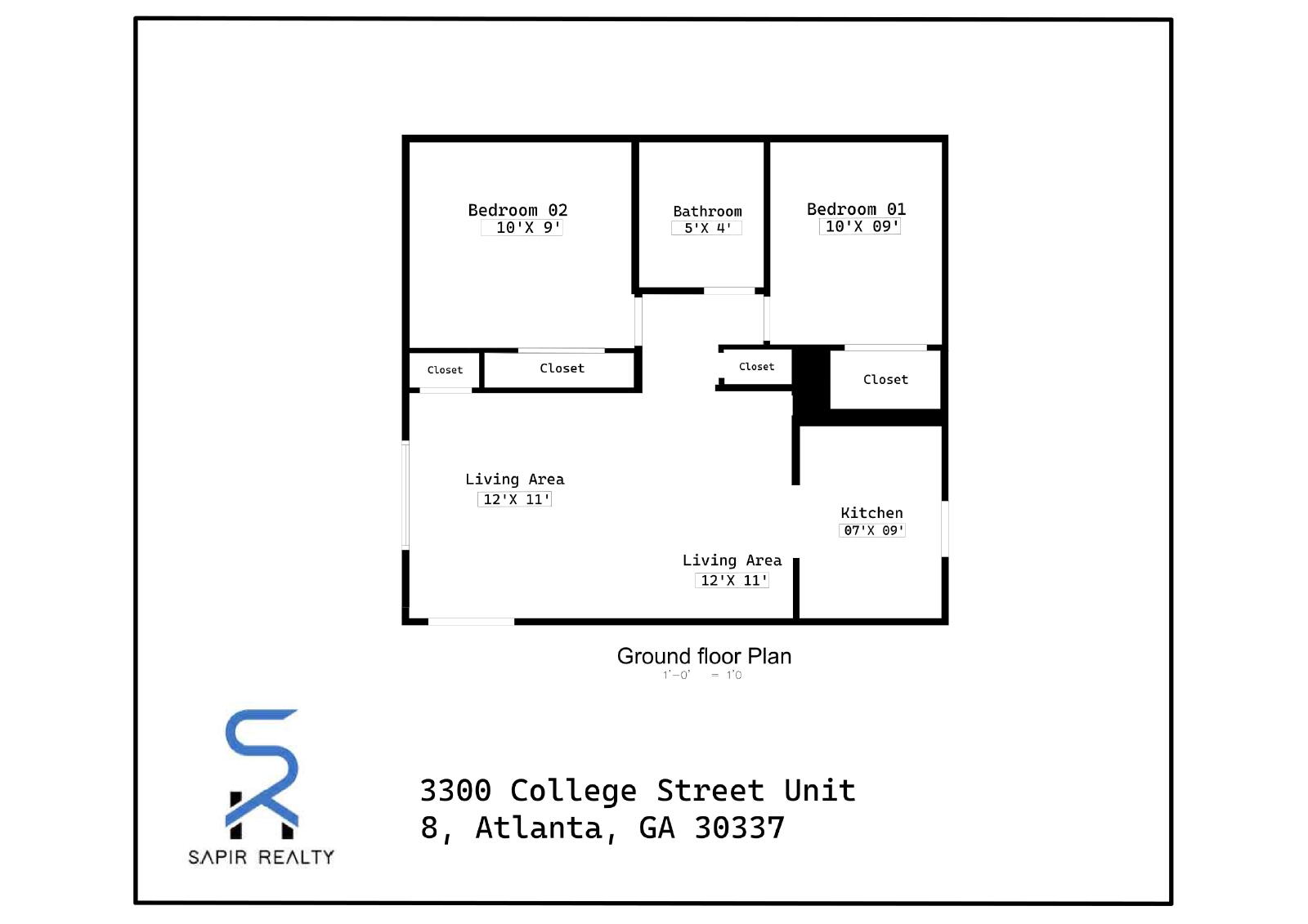 3300 College St Apt 8 College Park, GA 30337 | Sapir Realty